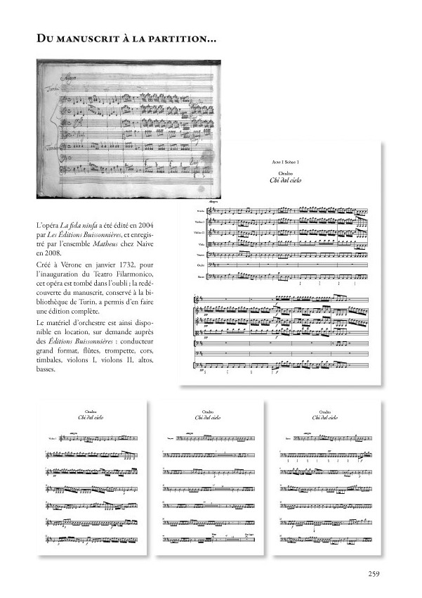 Scop Les Editions buissonnieres - Vivaldi : La fida ninfa, RV 714 ...