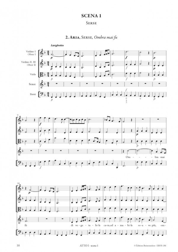 Scop Les Editions buissonnieres - Serse (opéra de Georg Friedrich ...