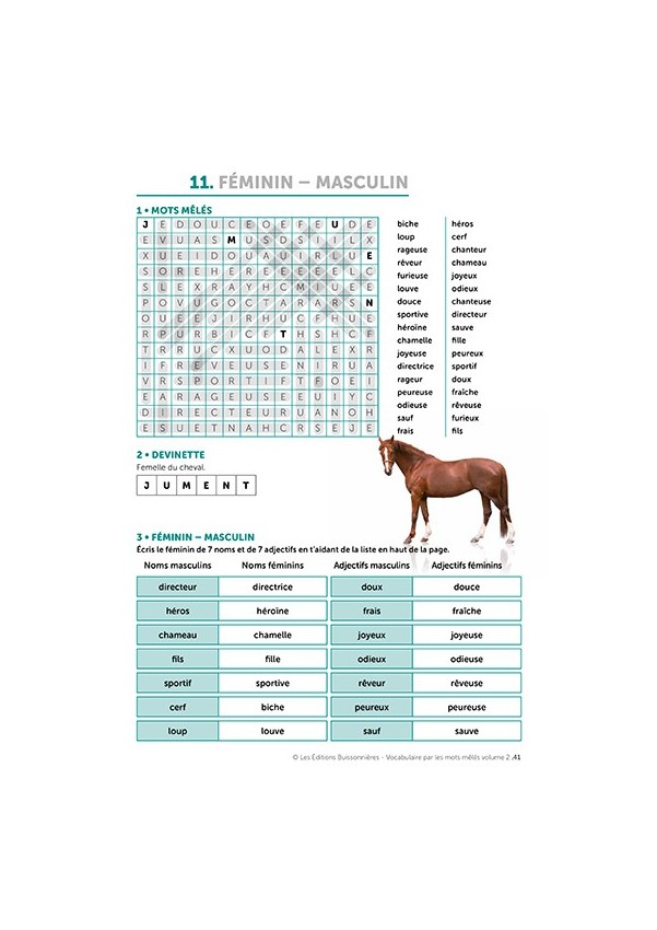 Scop Les Editions buissonnieres - Vocabulaire par les mots mêlés2