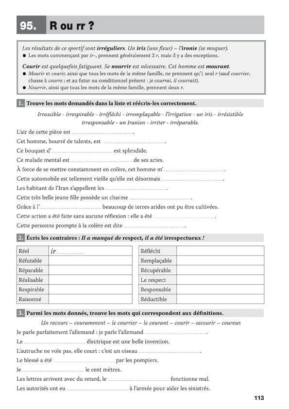 200 exercices d'orthographe pour éviter les fautes. - Scop Les Editions ...